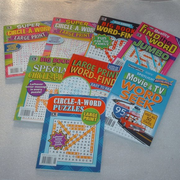 Word Find books | Games | Lot Of 8 Word Find Circle A Word Word Seek ...